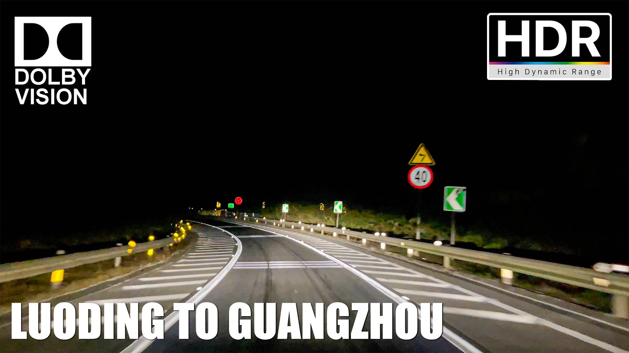 Driving 250km on China's highway at night | Luoding to Guangzhou - YouTube