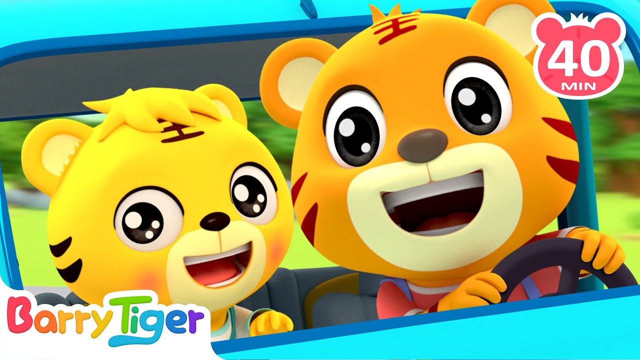 Tigers On The Bus Round And Round | Animal Songs & Nursery Rhymes ...