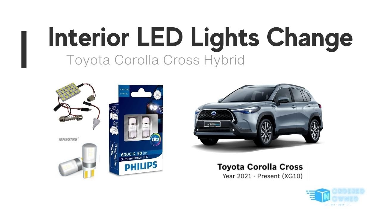 Corolla Cross Hybrid Interior LED Change - YouTube
