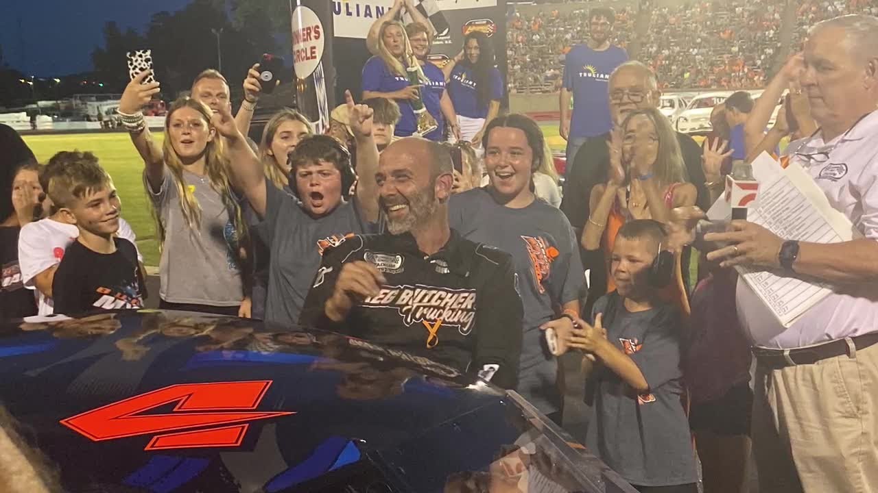 Jason Myers wins his 39th career race at Bowman Gray Stadium - YouTube