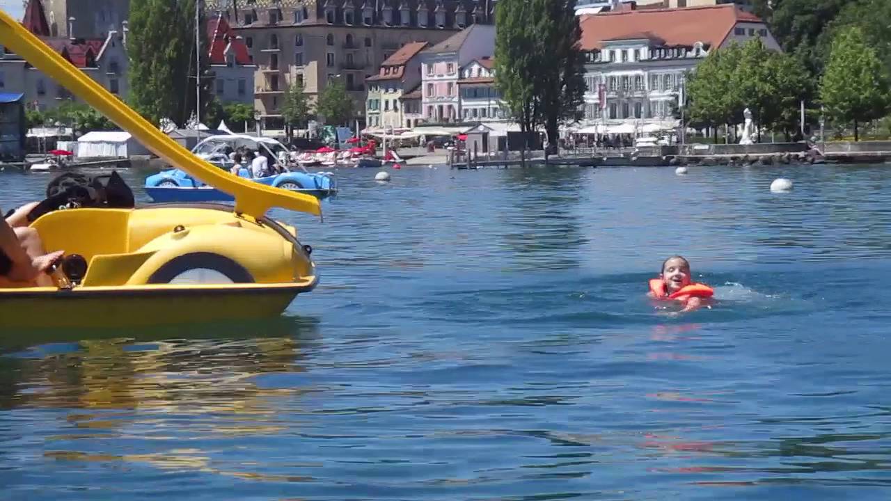 S on pedalo slide - YouTube