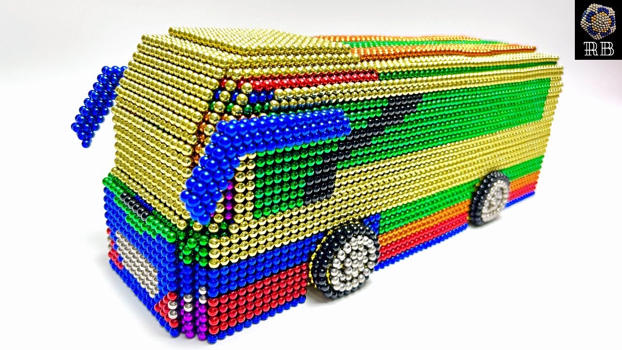 How To Make Tourist Car with Magnetic Balls ( ASMR) DIY /Rainbow ...
