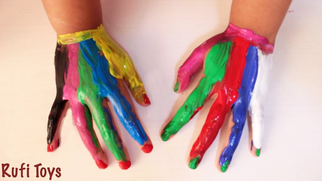 Learn Color with hand painting by Rufi - YouTube