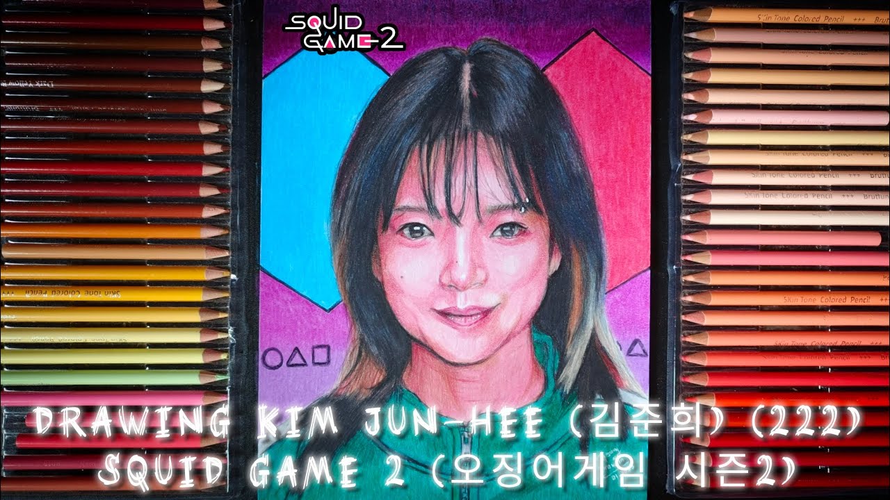 Drawing Kim Jun-hee Player 222 in Squid Game 2 - YouTube