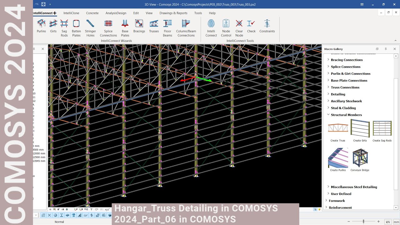 Hangar_Truss Detailing in COMOSYS 2024_Part_06 - YouTube