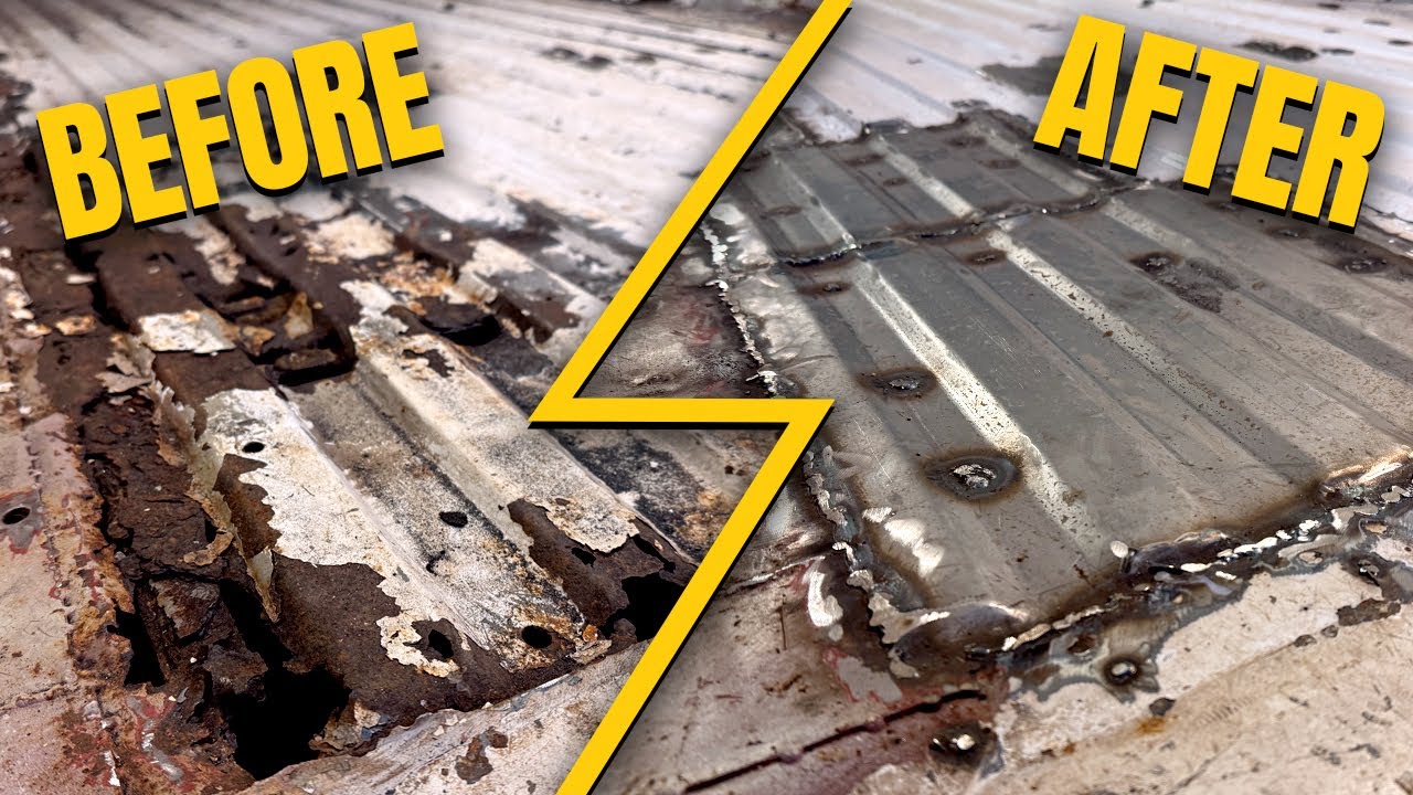 Repairing the Rusted Floor of My Chevy G20 Van - YouTube