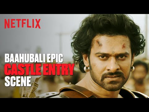 Prabhas' INCREDIBLE Stunt In An EPIC Castle Battle Sequence! 😳🔥| #Baahubali2 | Netflix India