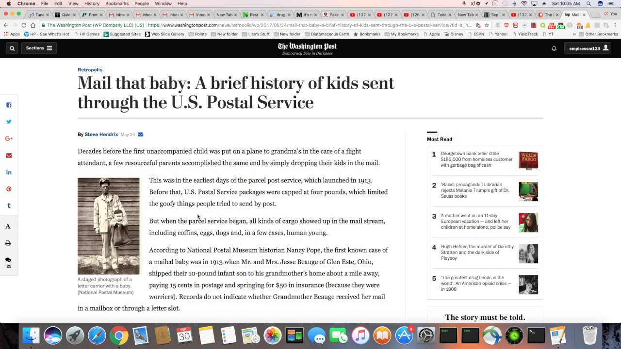 A History Of High IQ Great American Parents Mailing Their Kids Through ...