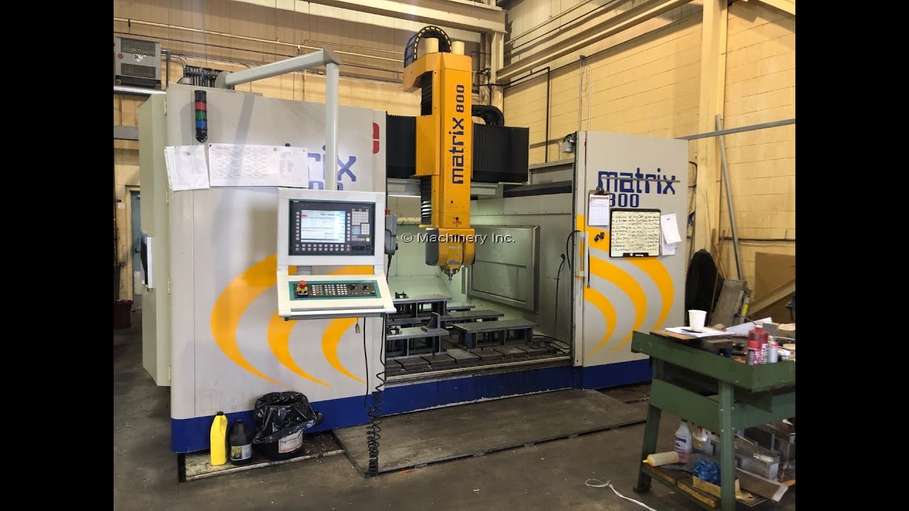 BRETON MATRIX 800 K25/2T 5 AXIS HIGH SPEED GANTRY MILLING MACHINE, 2005 ...