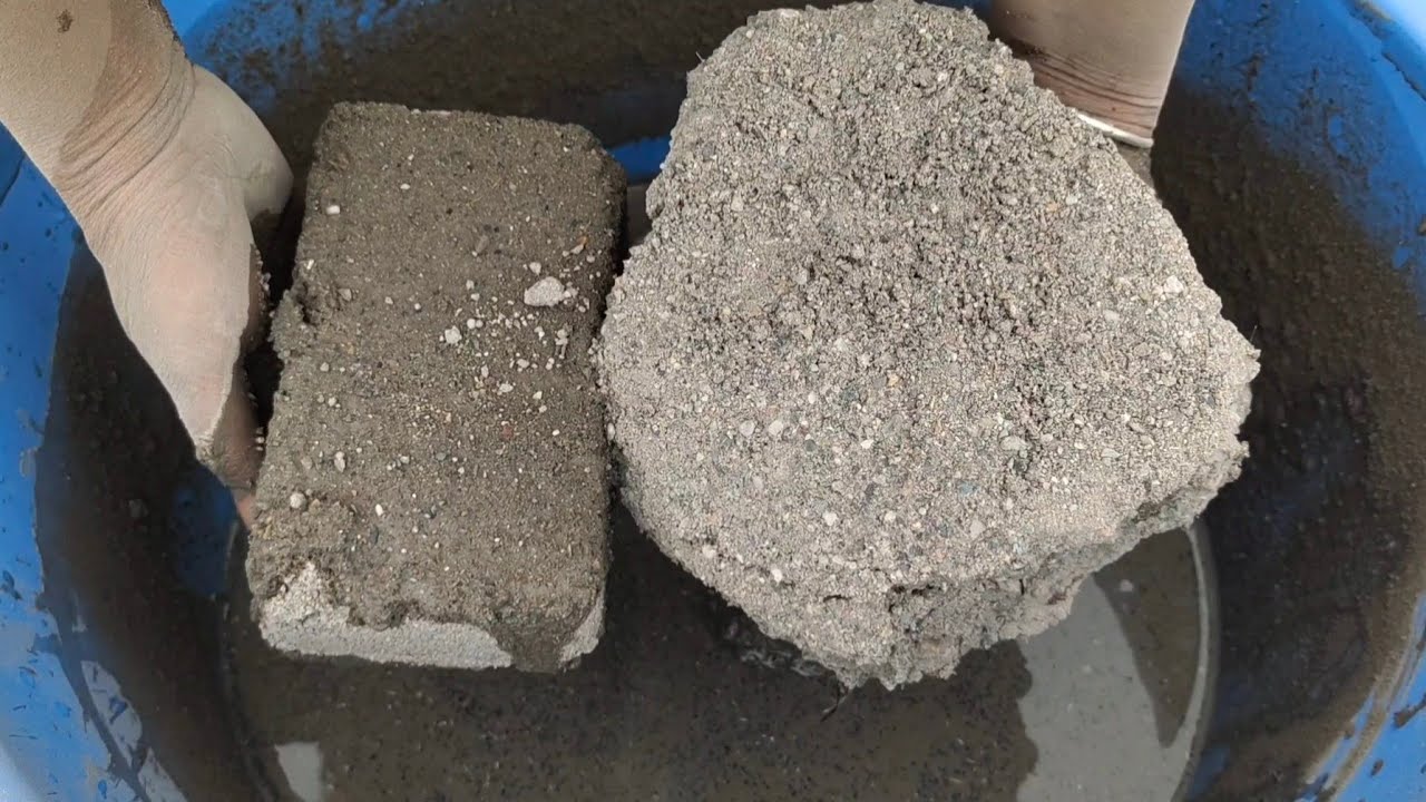 Asmr - soft gritty sand cement crumbling dry and water 💦 - YouTube