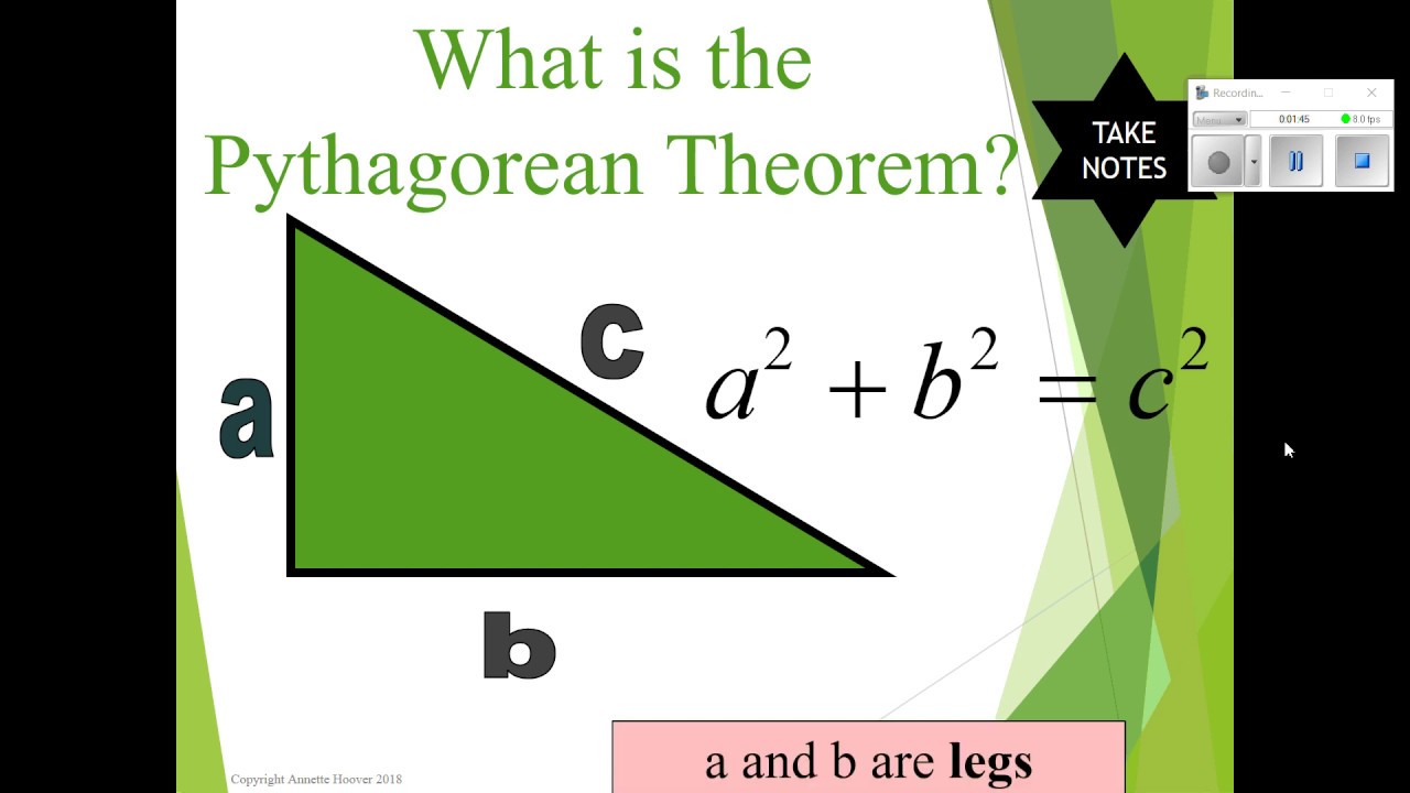 Math, Help! Pre-Algebra - Pythagorean Theorem - YouTube