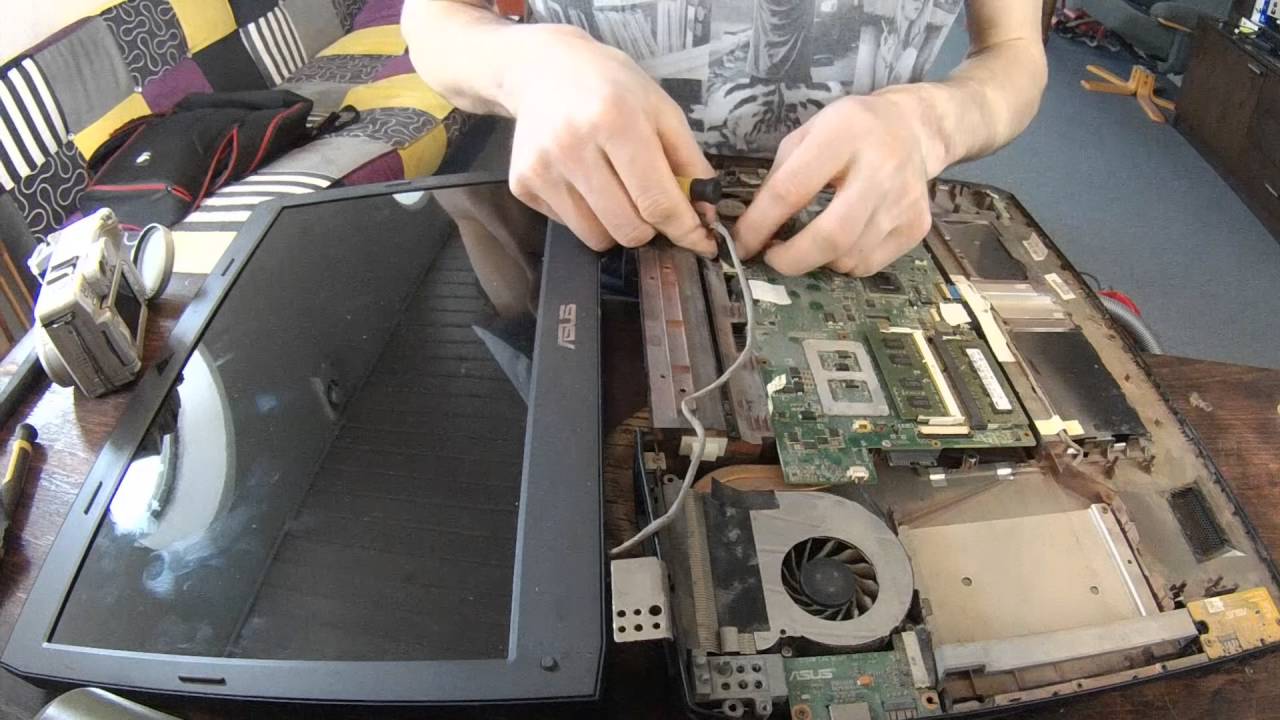 Asus G73SW DC connector repair and thermal compound/paste replacement ...