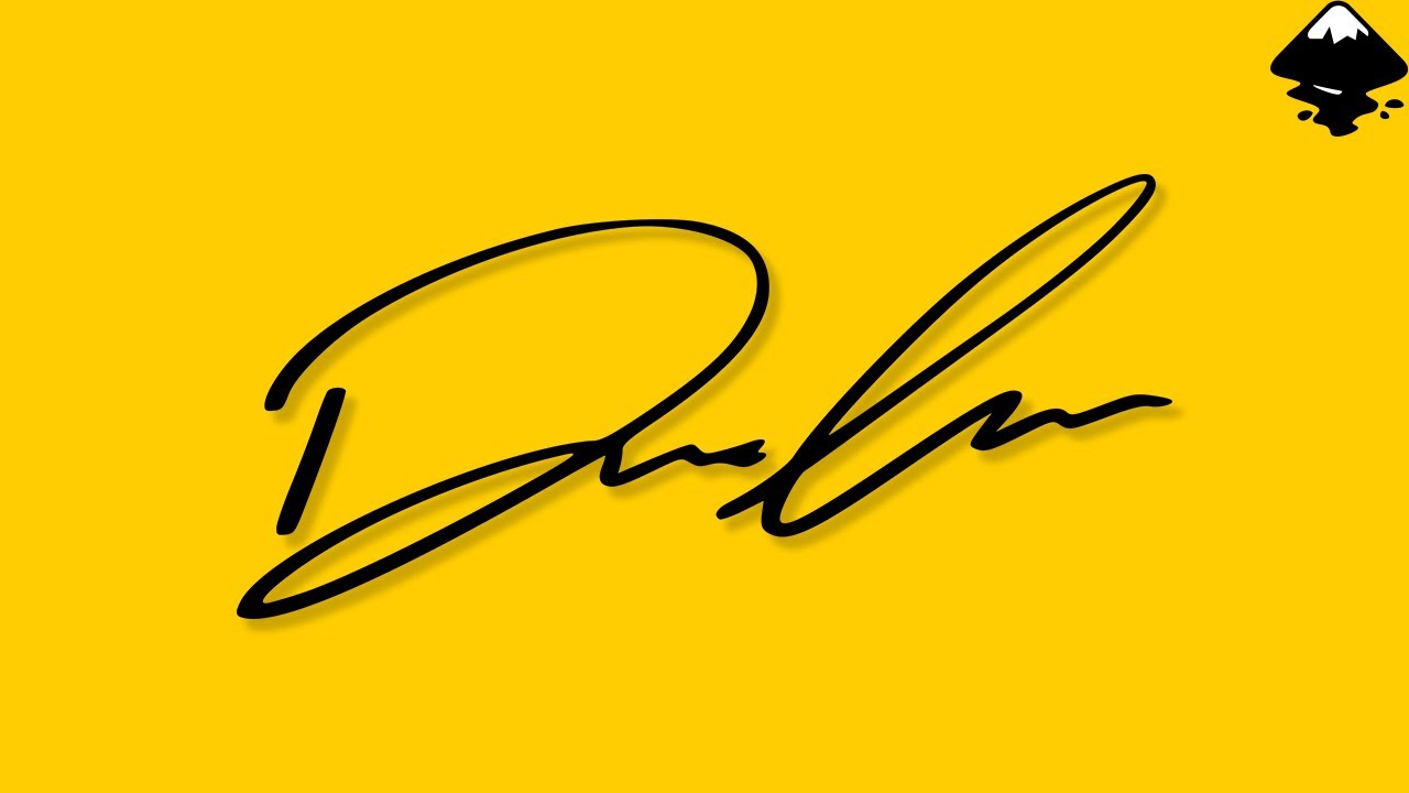 How to create a signature with a transparent background in Inkscape ...