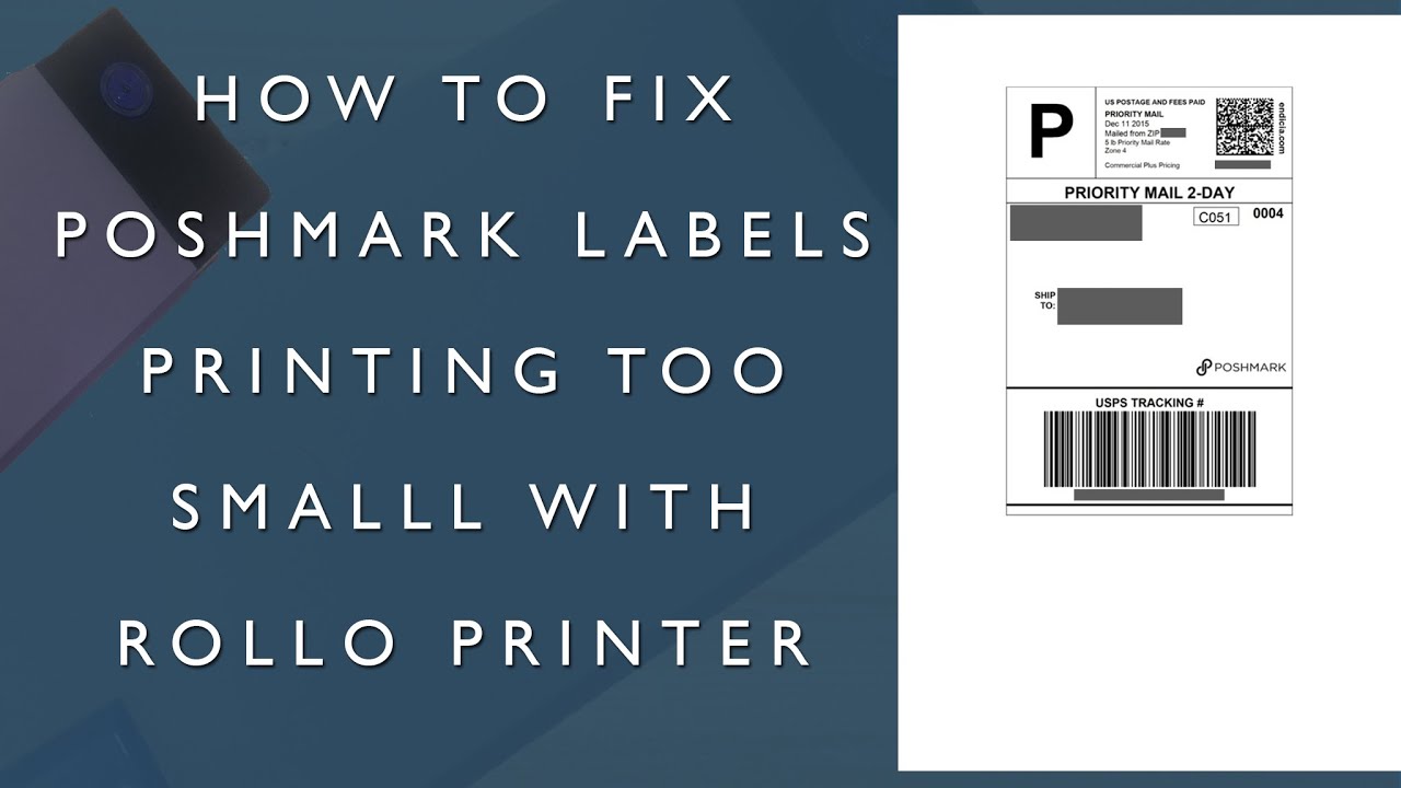 How To Fix Poshmark Labels Printing Too Small With Rollo YouTube