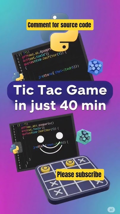 Learn Python by Building Tic Tac Toe (Easy Tutorial) #coding #python # ...