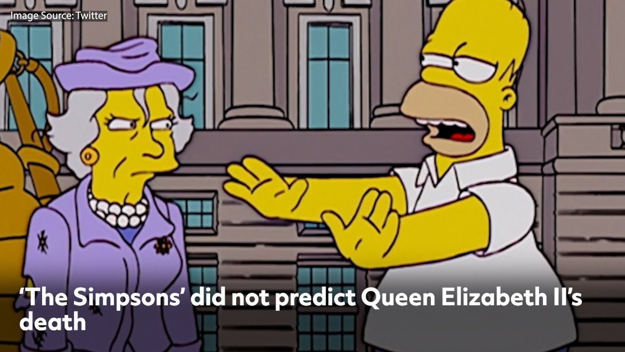 'The Simpsons' did not predict Queen Elizabeth II's death - YouTube