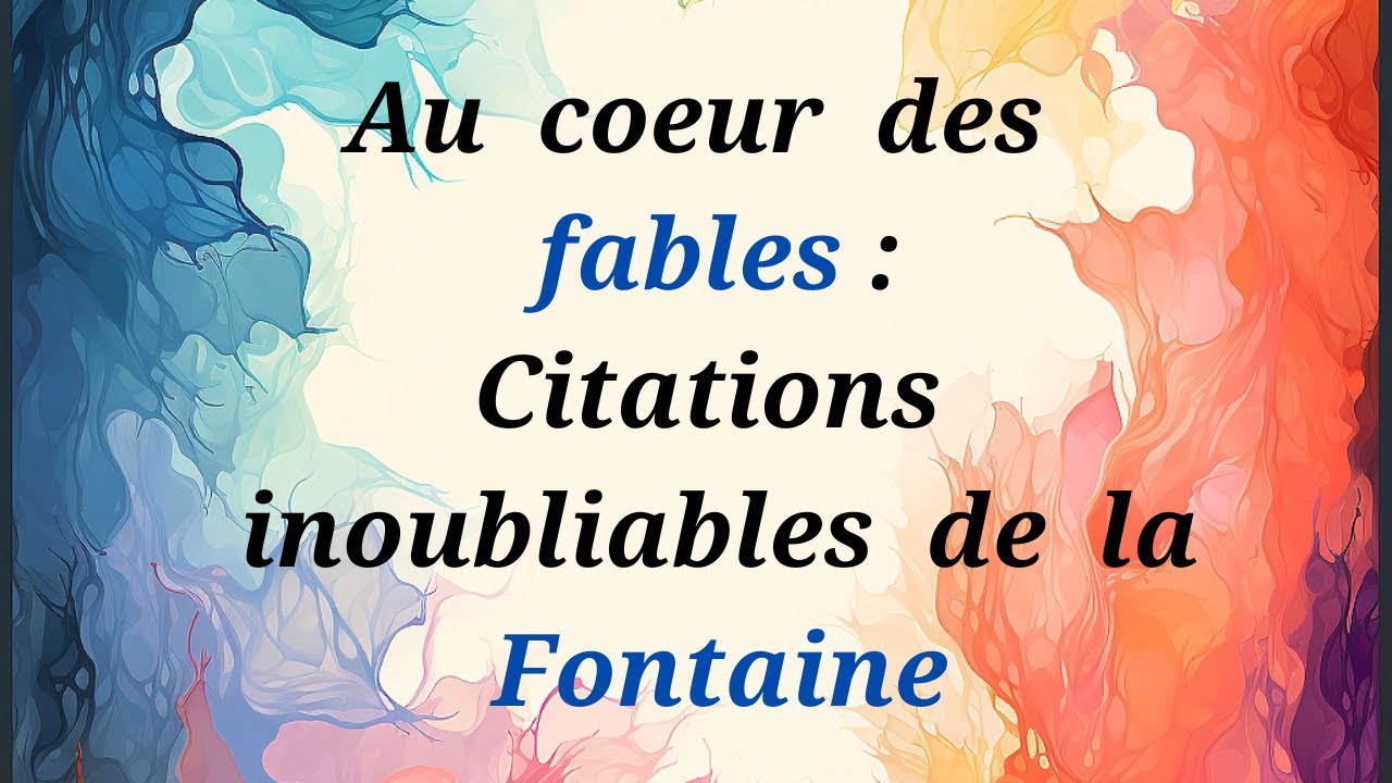 Au cœur des fables : citations inoubliables de la Fontaine - YouTube