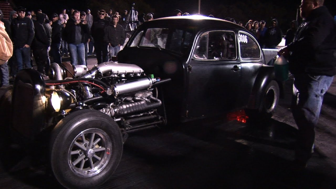 Turbo LS VW Bug RAT ROD! No Prep Drag Racing - YouTube