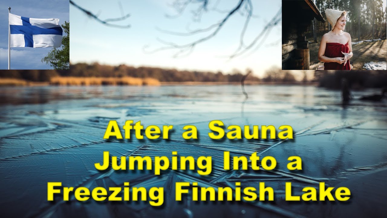 Jumping into a freezing lake after a sauna - YouTube