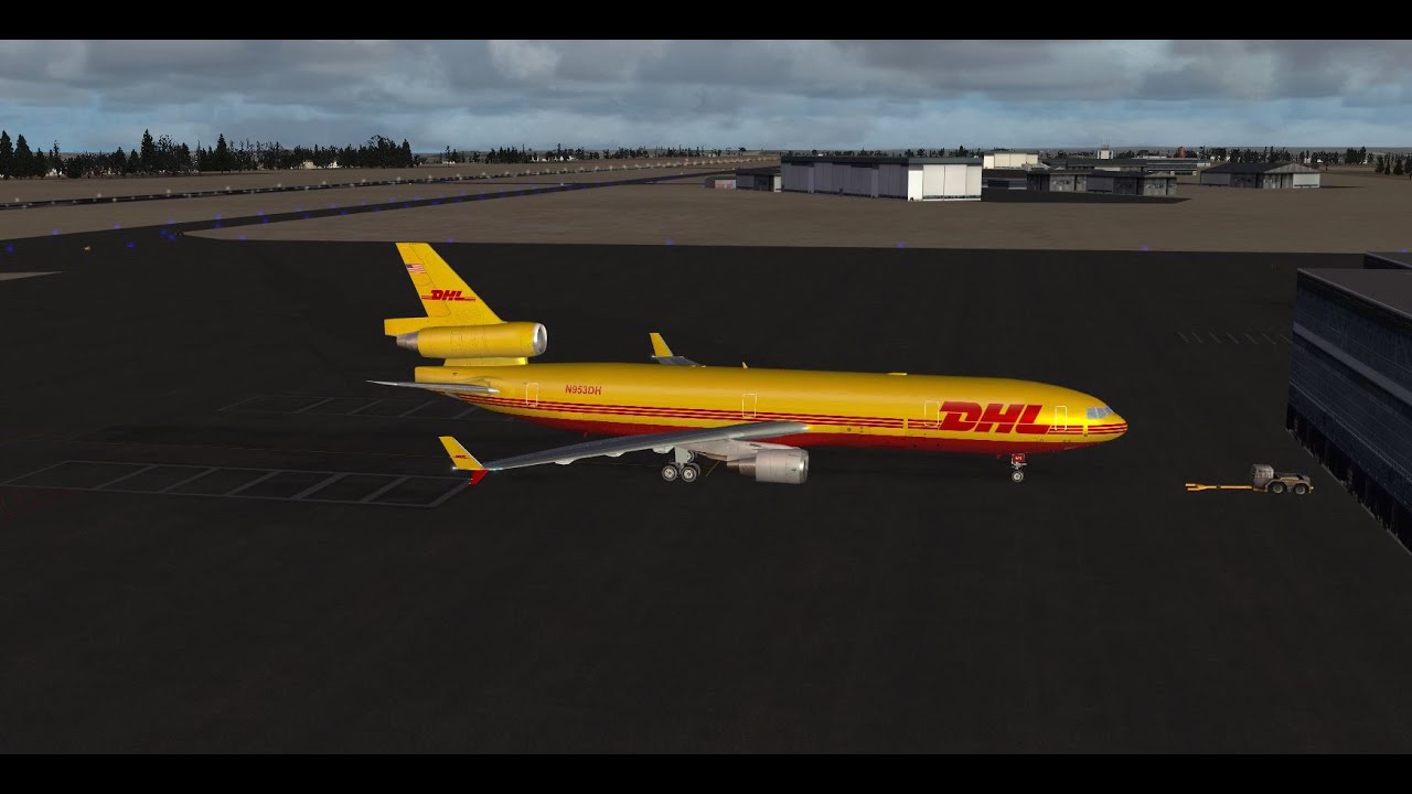 [FSX] DX10 HD - MD11F DHL Cargo - HardLanding at EastMidlands EGNX ...