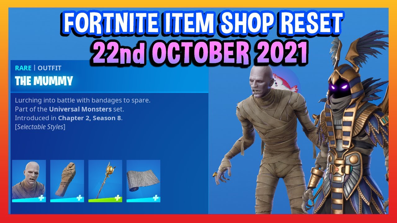 *NEW* MUMMY & GRAVEN BUNDLES! (Fortnite Item Shop Reset 22nd October ...
