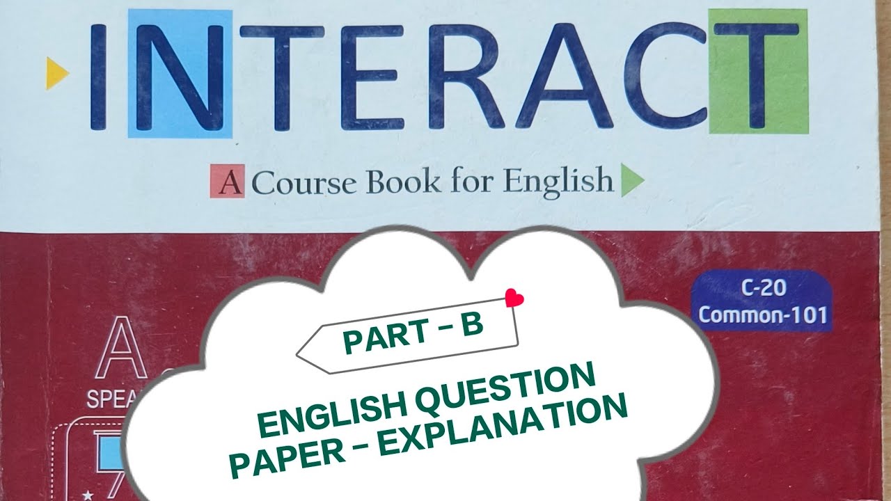 ENGLISH - QUESTION PAPER - PART - B - YouTube