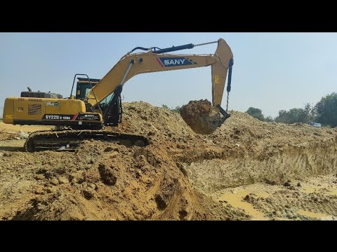 Sany SY225 GENe Excavator in Highway Construction - YouTube