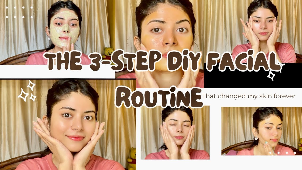 Get ready to glow !! diy facial at home for glowing skin 🌸 - YouTube