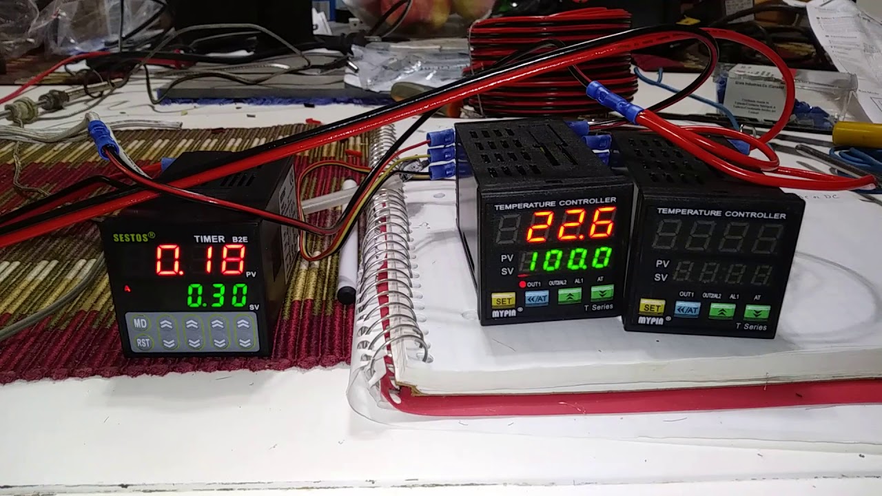 dual temperature controller timer test - YouTube