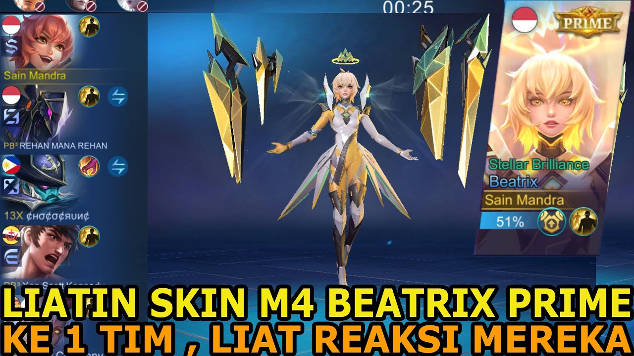 KEREN PARAH SKIN M4 PRIME BEATRIX SEHARGA 5 JUTA KITA LIATIN KE 1 TIM ...