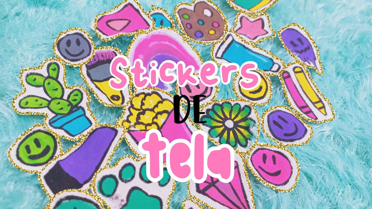 STICKERS DE TELA// DIY COMO HACER STICKERS DE TELA// Idea facil - YouTube