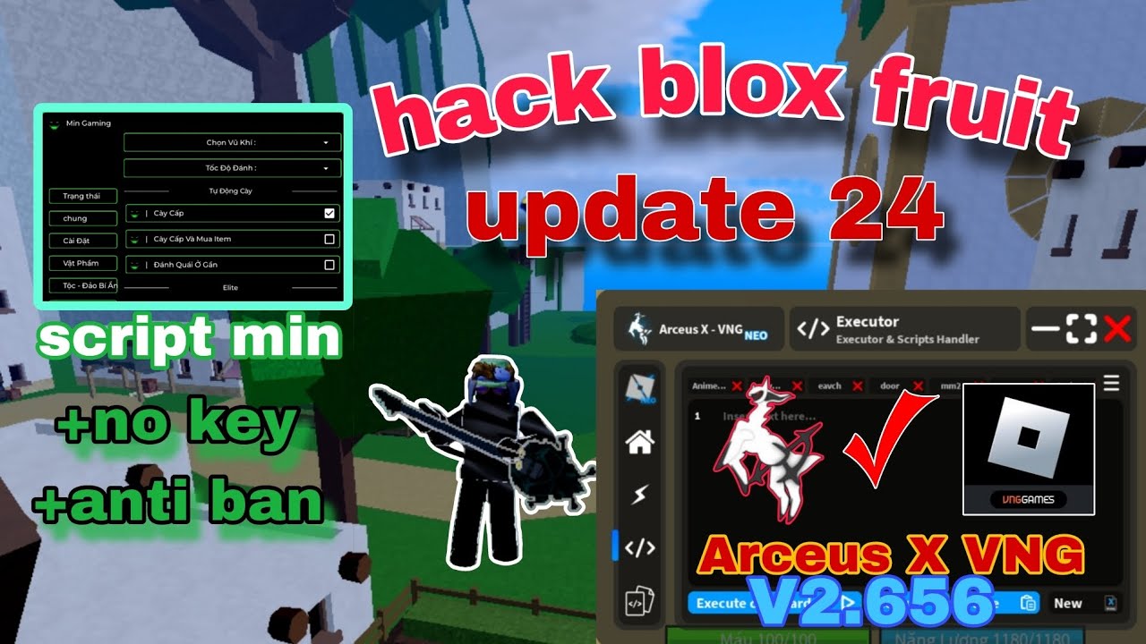 Cách Hack arceus x vng Farm Blox Fruit Update 24 - Script vip Mới Nhất ...