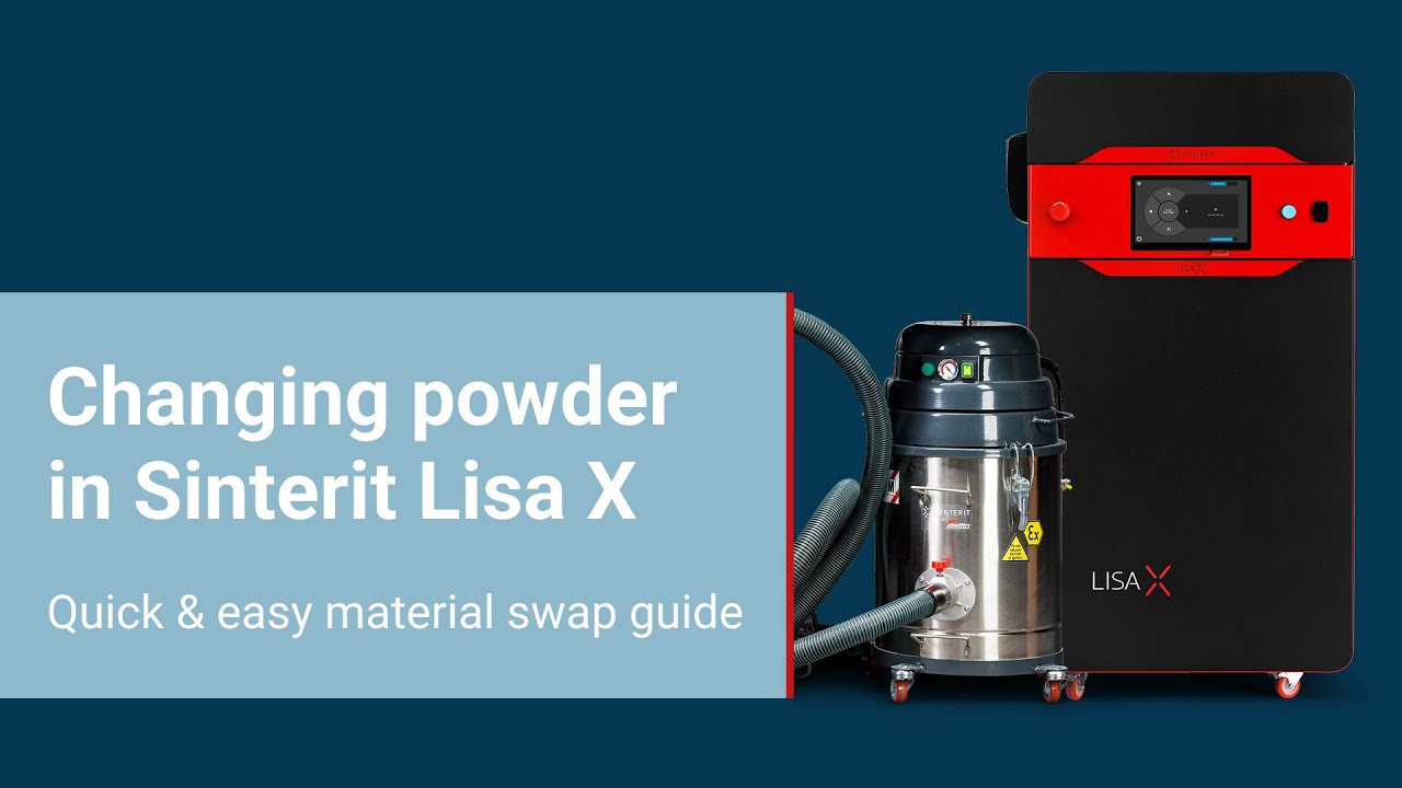 How to change powder in Sinterit Lisa X – step-by-step guide - YouTube