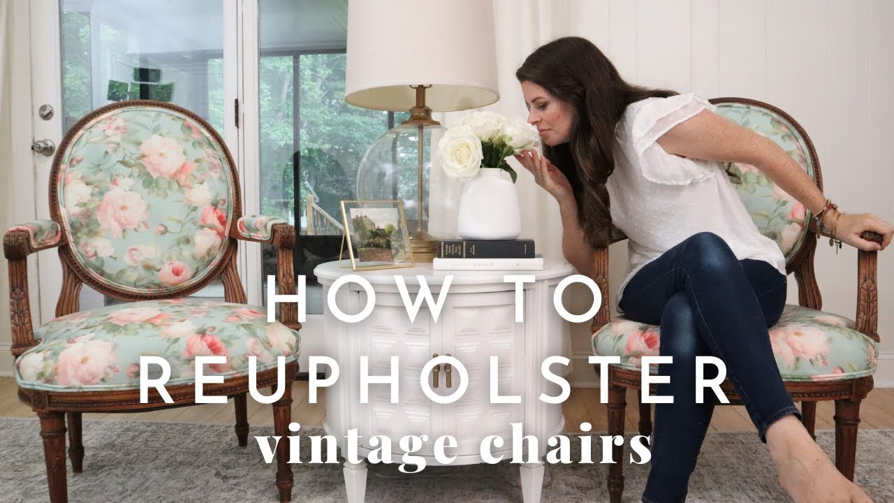How To Reupholster A Chair Like A Pro! | REUPHOLSTERING A CHAIR ...