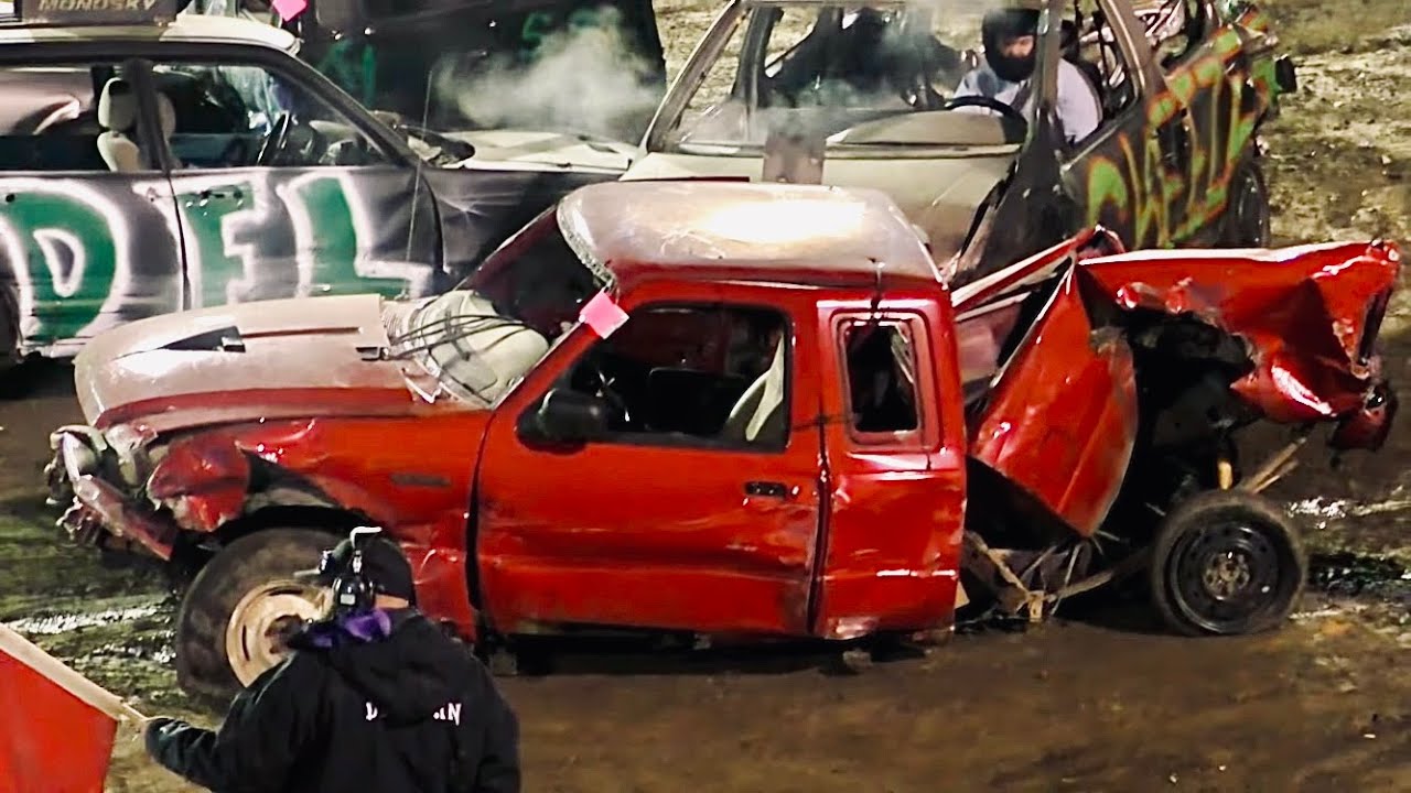 47 Car Destruction Derby! Multiple Rolled! Vans! Trucks! Cars! MWFA ...