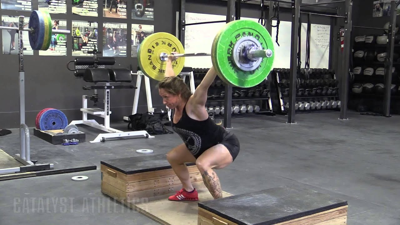 Jocelyn Forest Haynes (58kg) - Block Snatch Waves and Snatch Deadlifts on Riser - YouTube