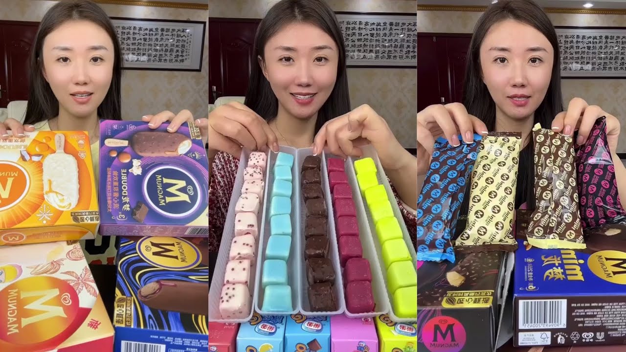 [ASMR] Eating Magnum ice cream🍦| crunchy sounds Satisfying Mukbang ...