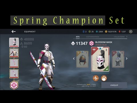 Shadow fight 3 spring champion set tips and tricks || how to use this ...