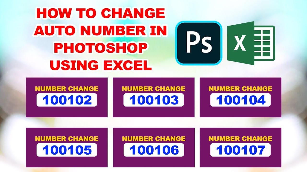 How To Automatic Numbering In Photoshop Using Excel YouTube How To Automatic Numbering In Photoshop Using Excel YouTube