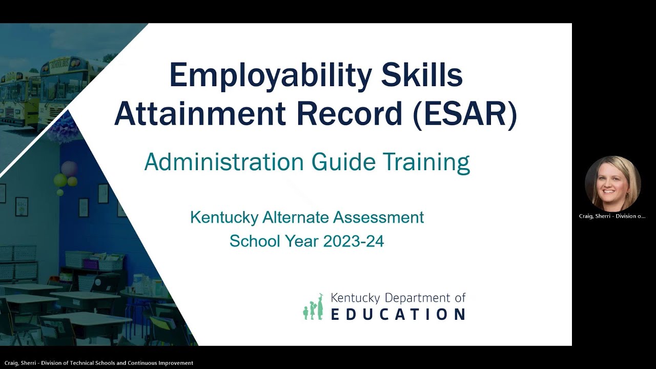 Employability Skills Attainment Record (ESAR) Administration Guide ...