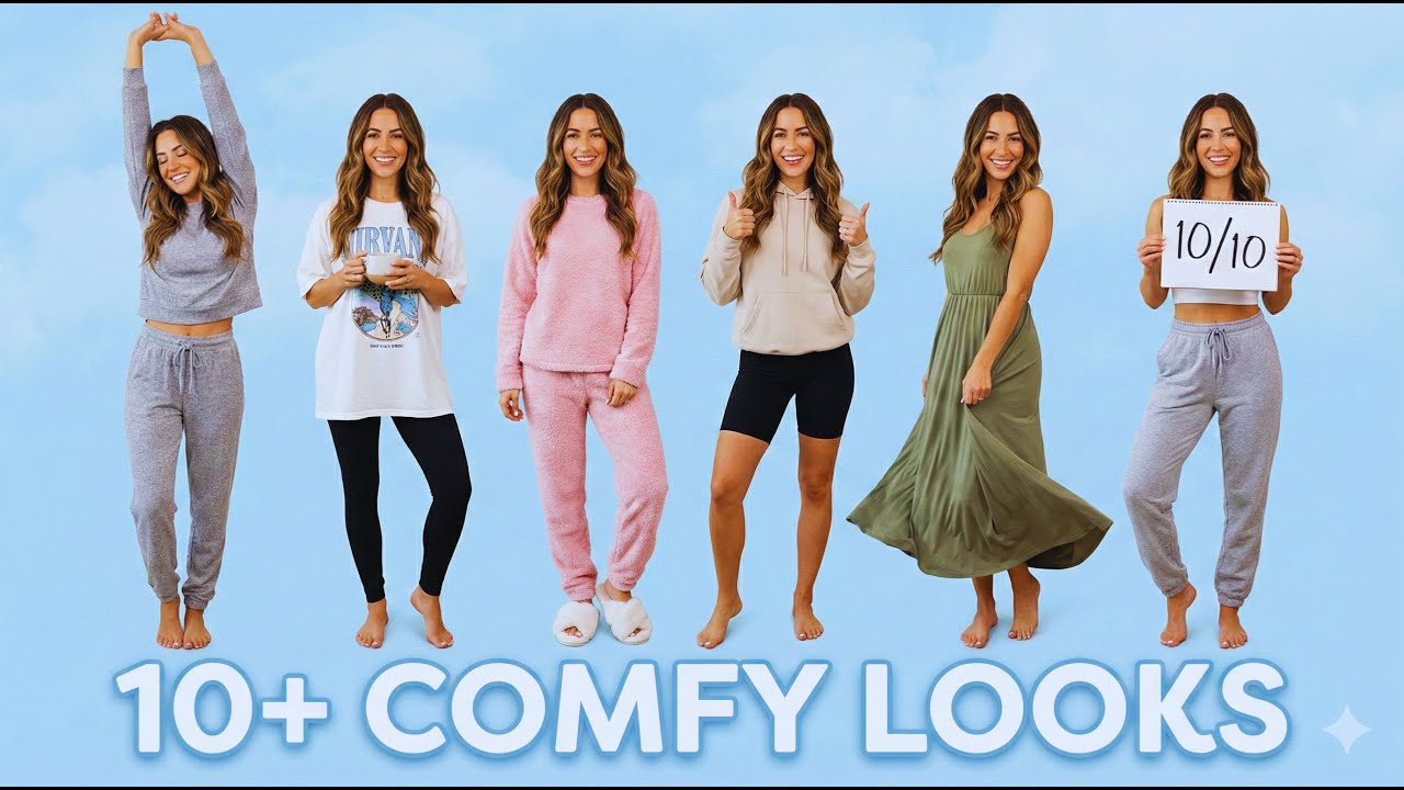 SPEED REVIEW! ☁️ 10+ Comfy Amazon Outfits (Quick OOTDs) - YouTube