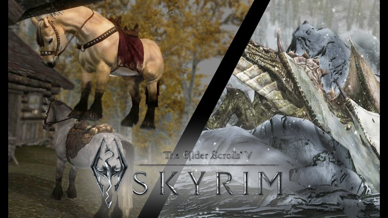 Skyrim - Derpy Dragons and Hopeless Horses - YouTube