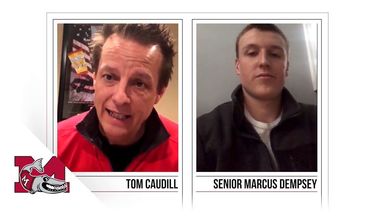 Muskie Sports Network with men's basketball senior Marcus Dempsey - YouTube