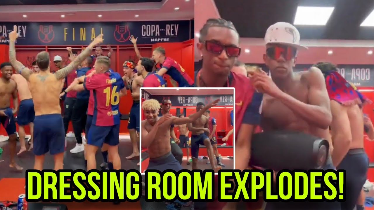 Barcelona’s INSANE Dressing Room Celebrations After Winning The Copa ...