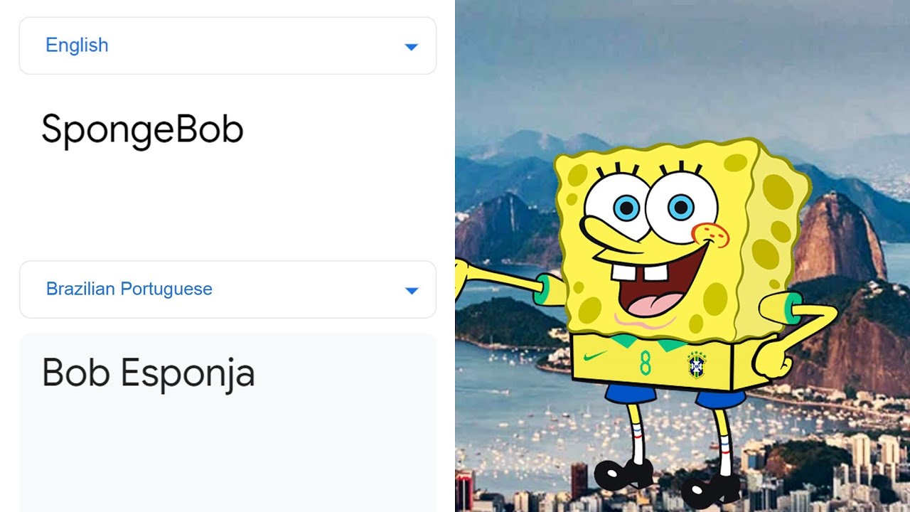 SpongeBob in different languages meme - YouTube