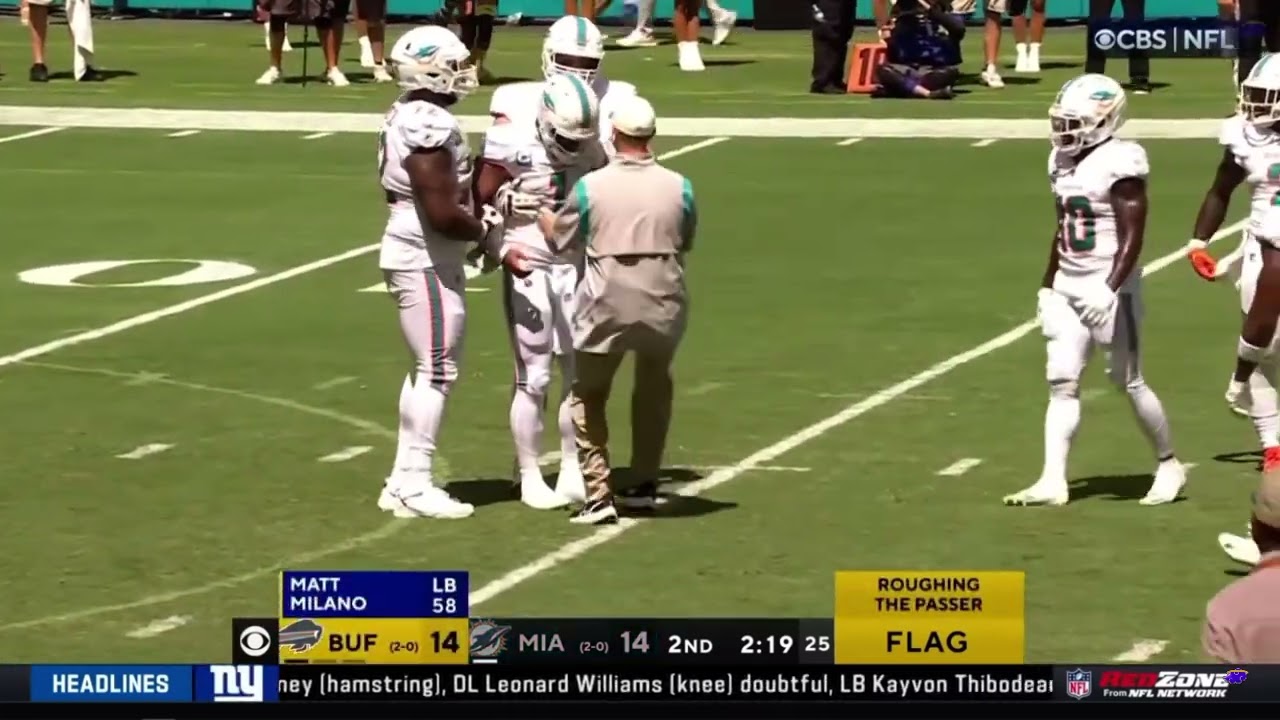 Tagovailoa First Concussion (Buffalo Bills) - YouTube