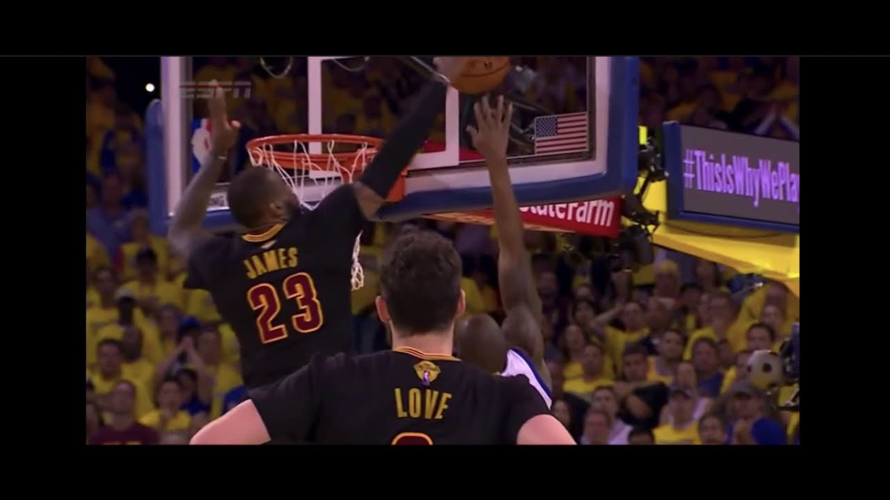 LeBron James CRAZY block on Andre Iguodala in the 2016 NBA Finals ...