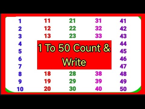 1 to 50 Counting | one two three | Number Counting | Counting 123 | 1 ...