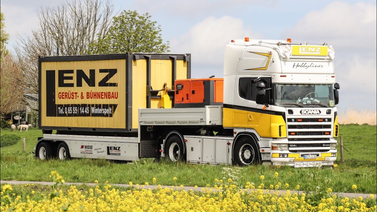 LENZ SCANIA 164 480 V8 VERY LOUD OPEN PIPE SOUNDS [ONBOARD] - YouTube