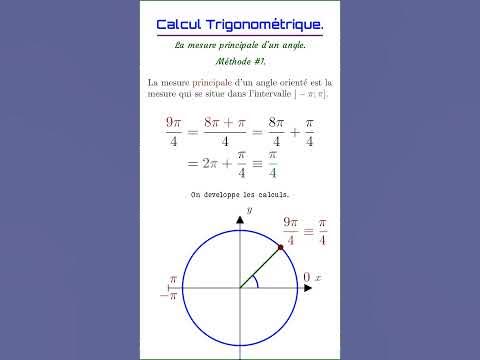 Mesure Principale d’un Angle - Trigonométrie (Méthode 1). #shorts # ...